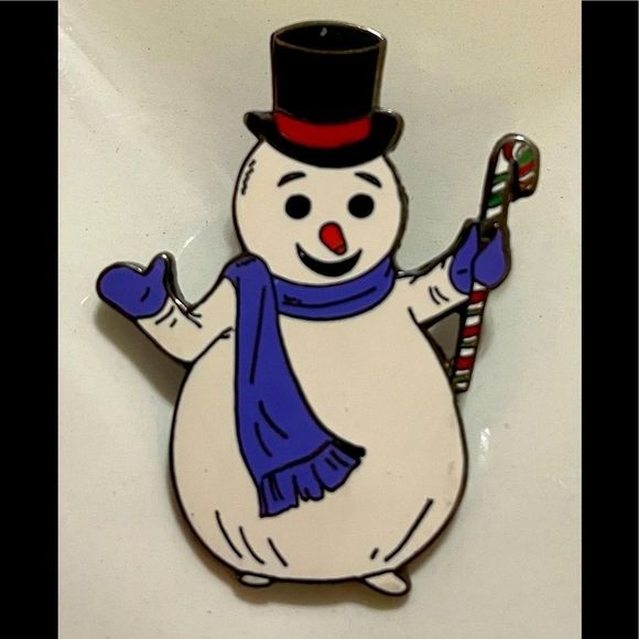 Disney | Accessories | Disney Vintage Snowman Pin | Poshmark